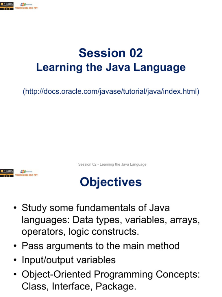 Session02-1 Slot-Learning The Java Language | PDF