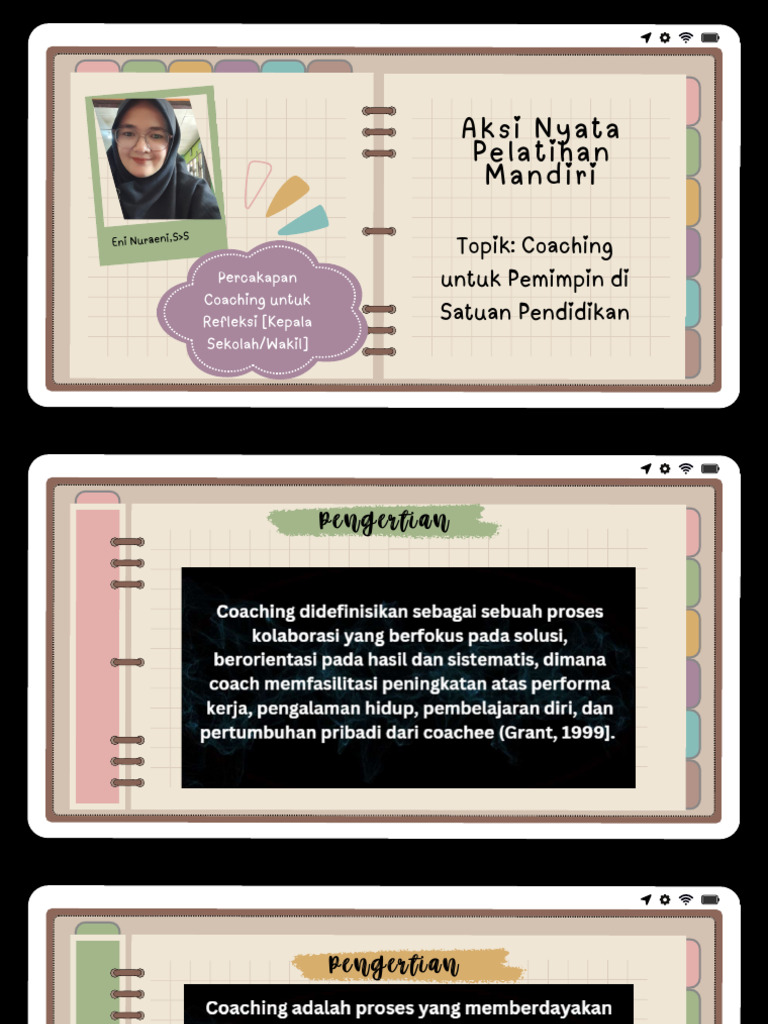 Aksi Nyata PMM Topik Coaching Untuk Pemimpin Di Satuan Pendidikan | PDF