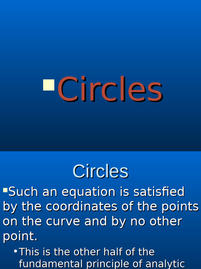 G10 Math Q2 - Week 9 - Graph of Equation of A Circle | PDF | Circle | Curve