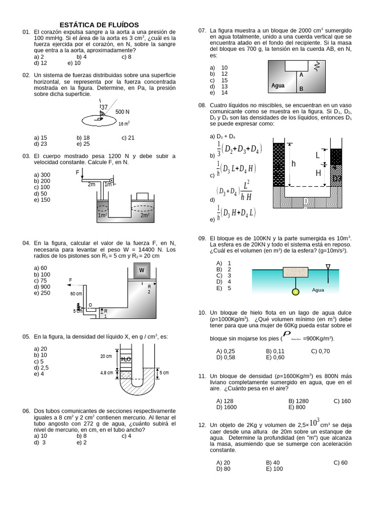 07 Estatica de Fluidos | PDF