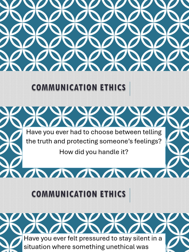 Communication Ethics | PDF