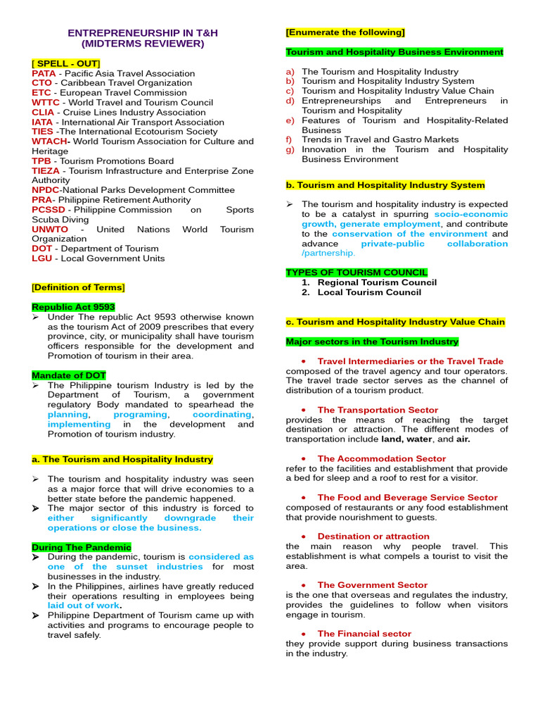 Entrep Reviewer (Midterms) | PDF