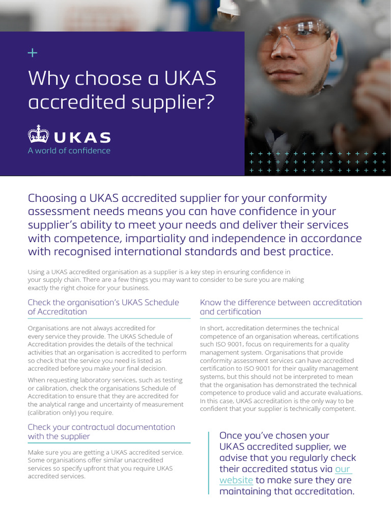Choosing a UKAS Accredited Supplier | PDF | Finance & Money Management ...