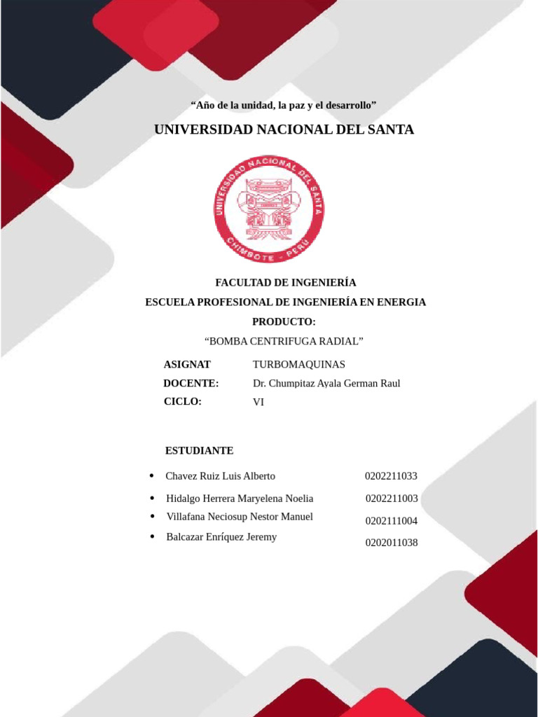 Producto Turbomaquinas U1 | PDF | Bomba | Ciencia y matemáticas