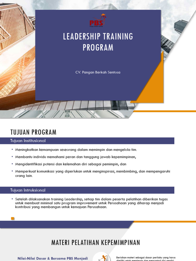 1 Teknis Leadership training program | PDF