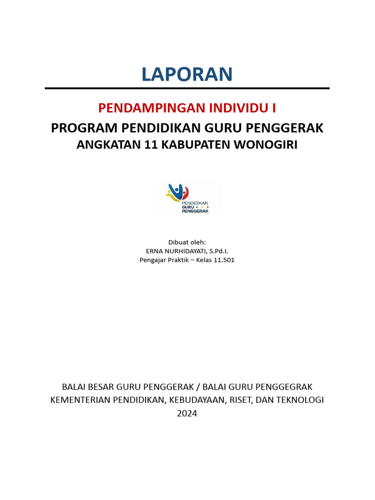 Laporan Pi 1 - Erna (Rumidah Ika) | PDF