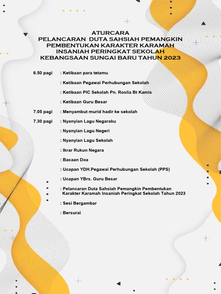 Aturcara Program Duta | PDF