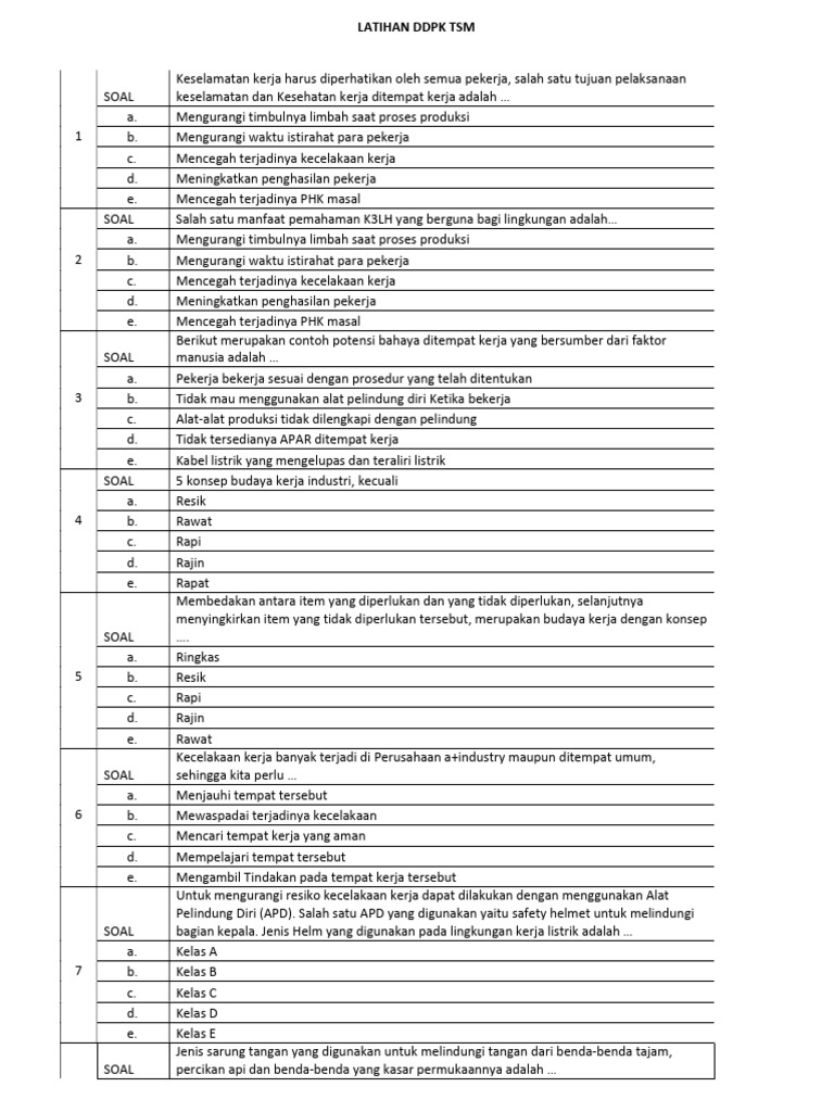 Latihan DDPK TSM | PDF | Teknologi & Rekayasa