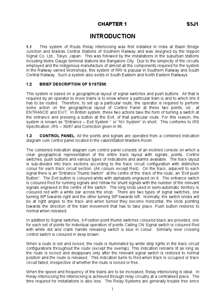 Notes On Relay Interlocking (IRISET) | PDF | Relay | Railway Safety