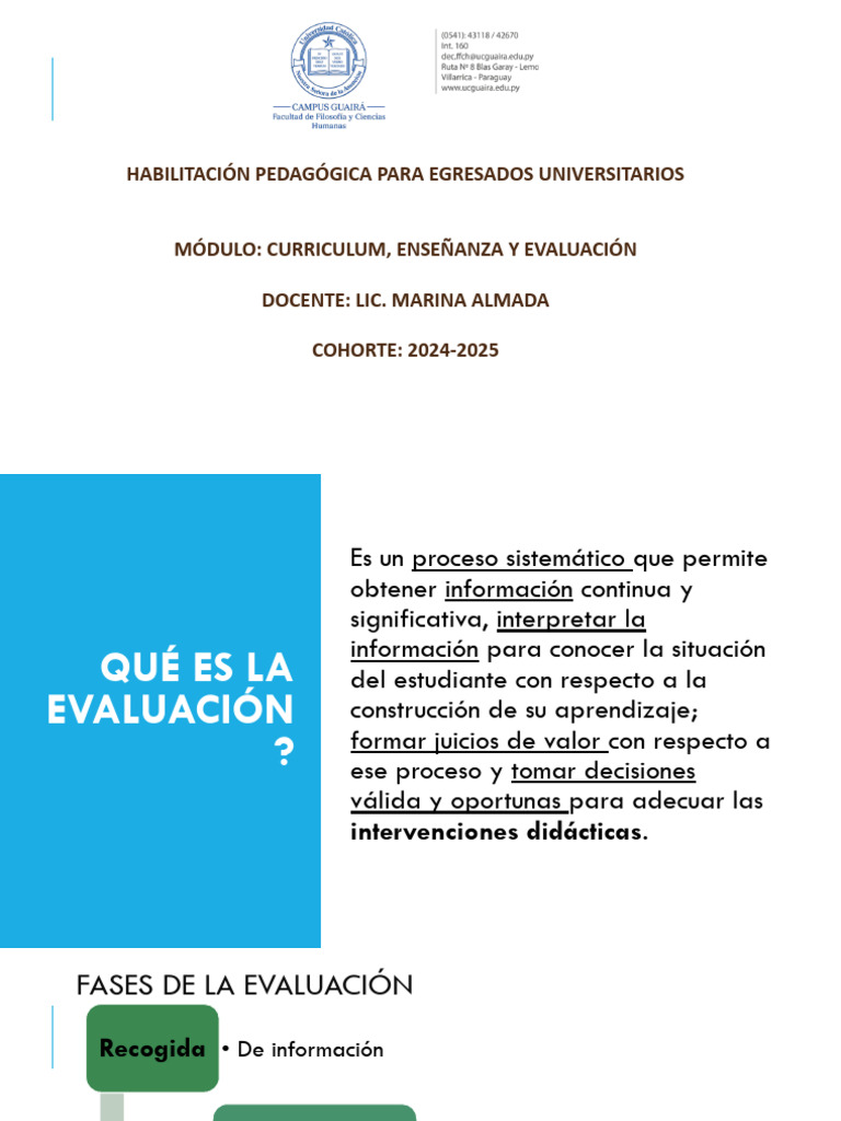 Clase Nro. 8 Evaluaci-N Parte Ii | PDF