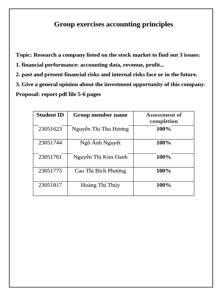 Group 7 Exercises Accounting Principles | PDF
