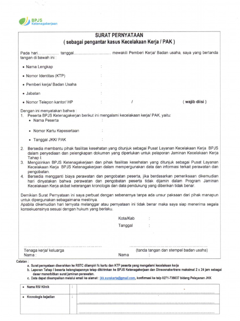 Surat Pernyataan Pak | PDF