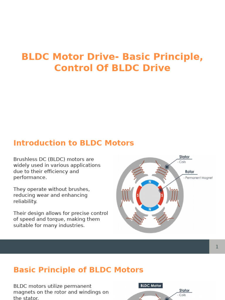 BLDC Motor Drive - Basic Principle, Control of BLDC Drive | PDF