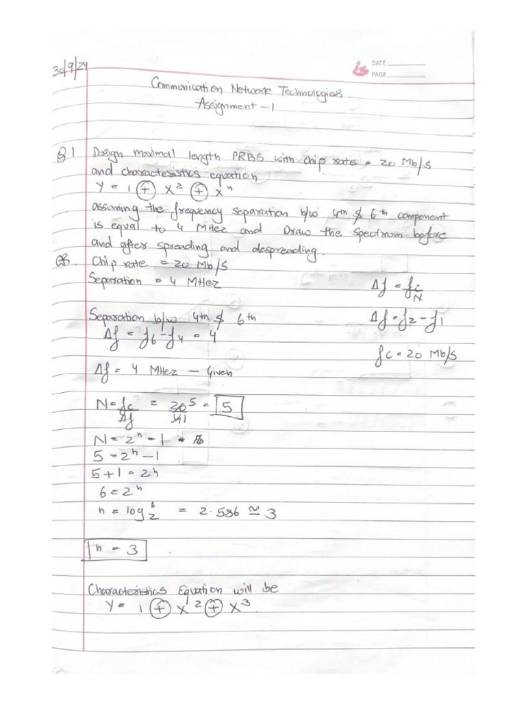 Communication Network Technologies Homework | PDF