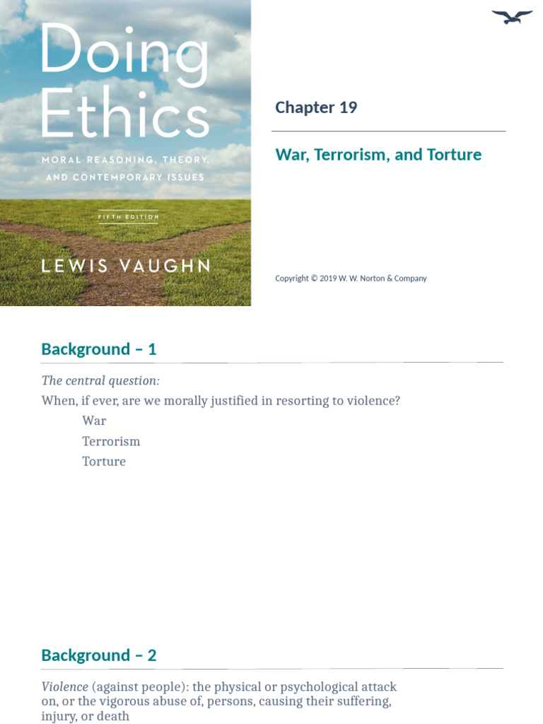 Doing Ethics Chapter 19 Slides | PDF