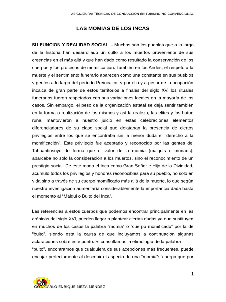 Momias Incas | PDF | Imperio Inca | Religión y espiritualidad