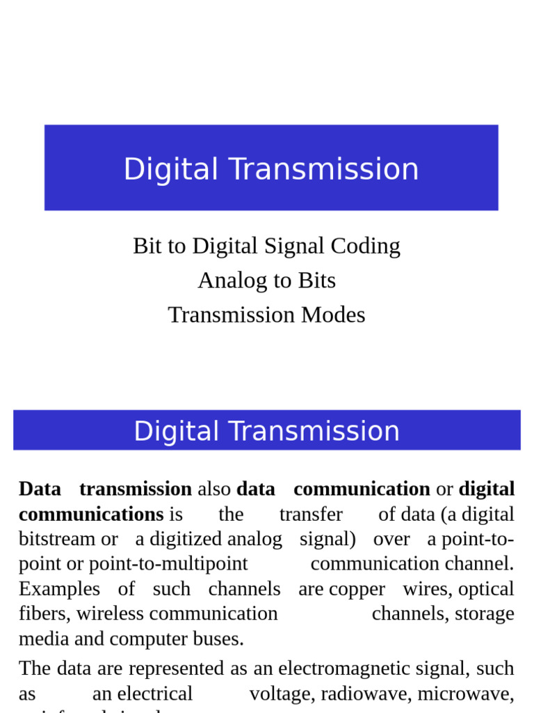 Lecture Line Coding | PDF
