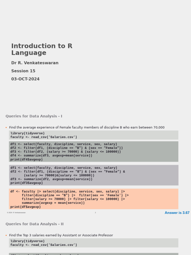 IntrotoRLang Session15 | PDF