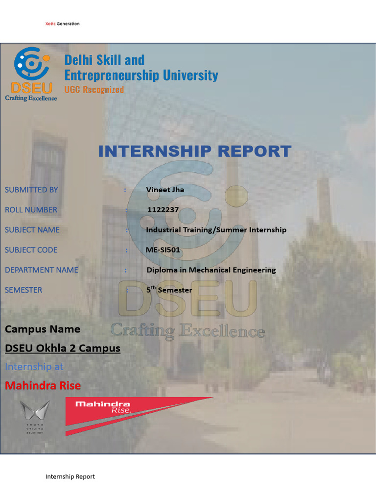 Internship Report File | PDF