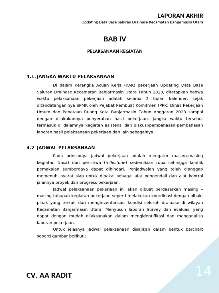 Bab IV Pelaksanaan Kegiatan | PDF