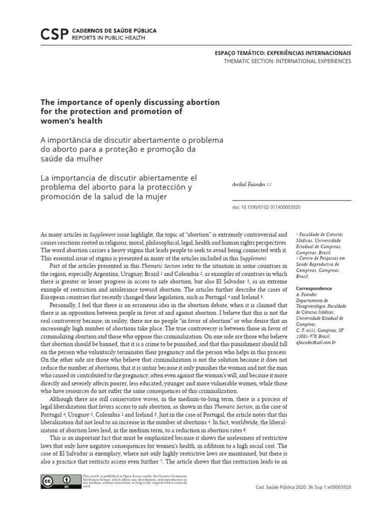 The Importance of Openly Discuss The Abortion For The Protection of ...