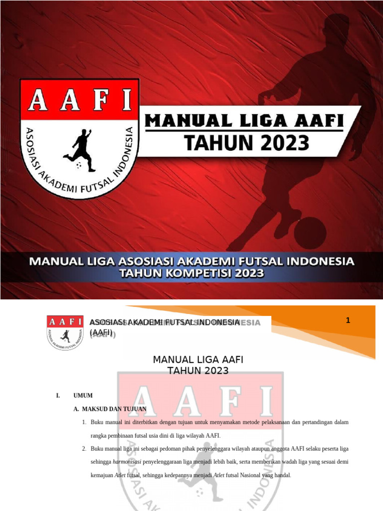 Manual Liga Aafi Tahun 2023 | PDF
