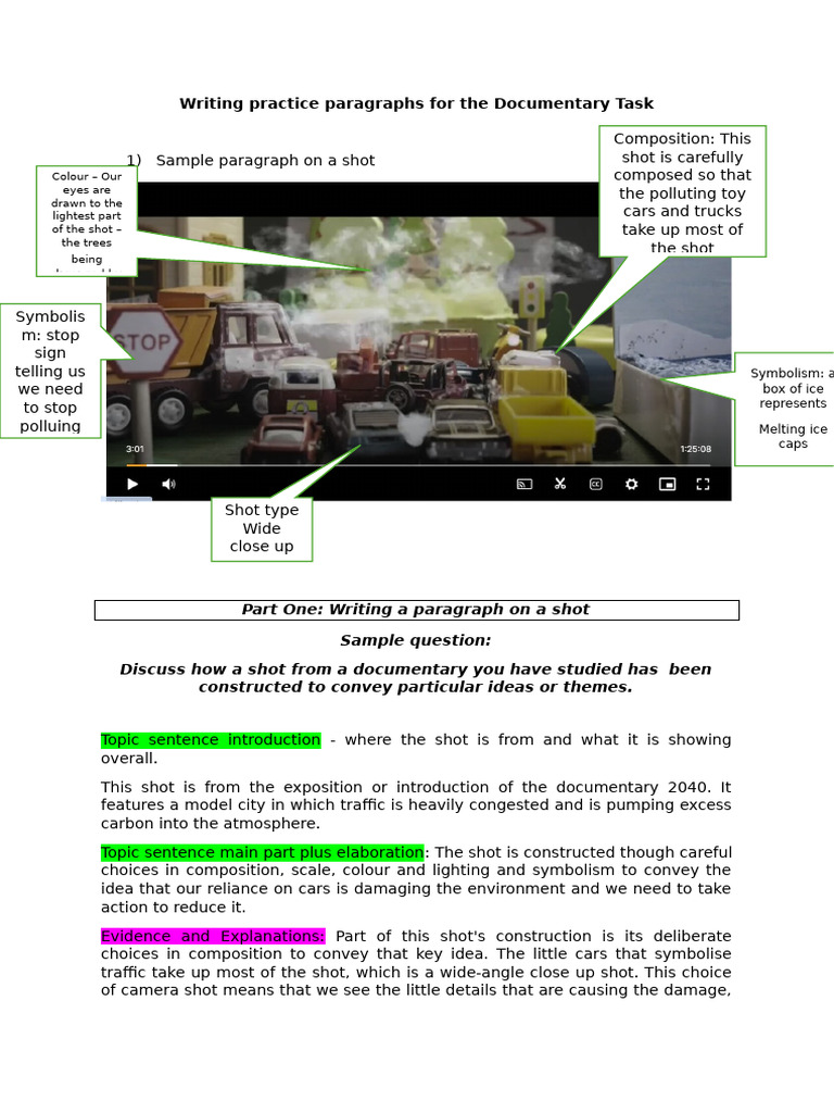 Writing Practice Paragraphs For The Documentary Task | PDF | Earth ...