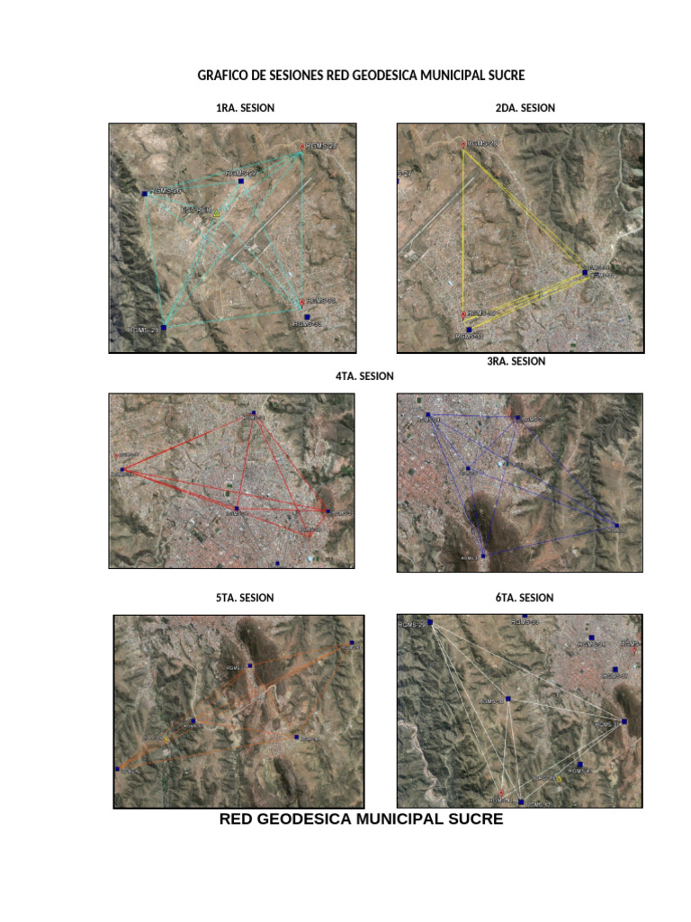Graficos Por Sesiones Red Geodesica Municipal | PDF
