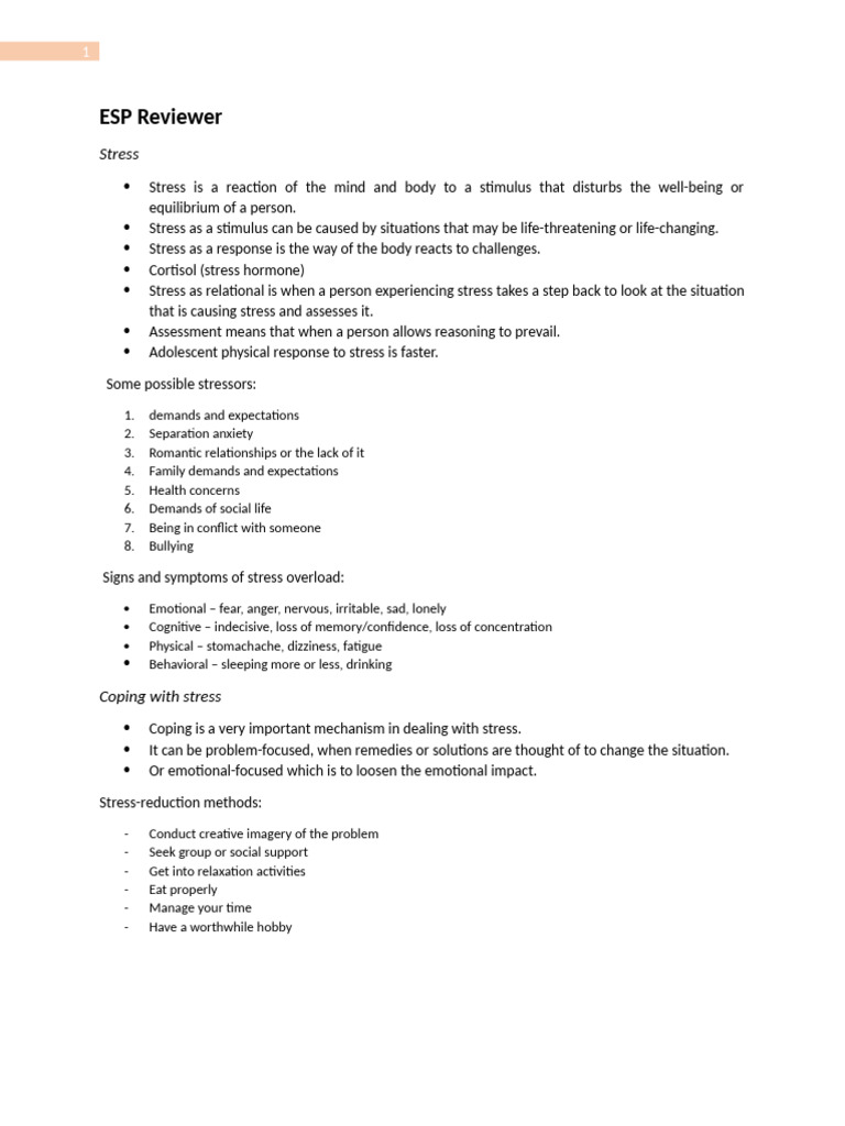 Esp Reviewer 1ST Grading | PDF