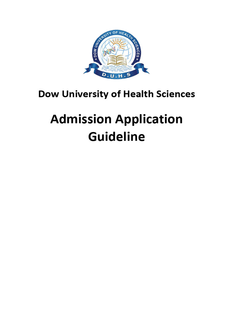 Admission Application Guideline DUHS - 2024 | PDF | Voucher