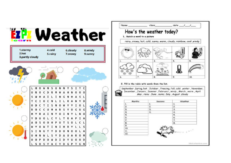 Year 2 Weather | PDF