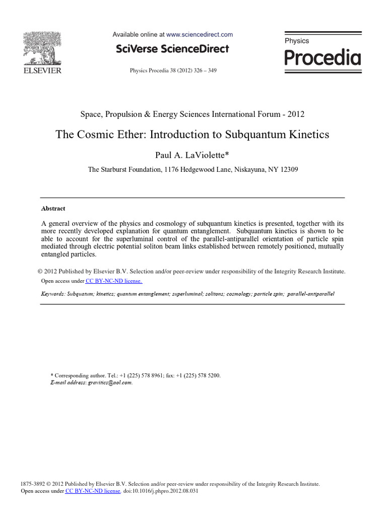 Cosmic Ether Again | PDF