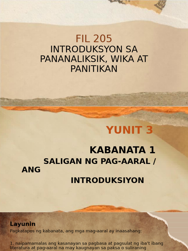 FIL 205 Yunit 3 Pangkat 3 | PDF