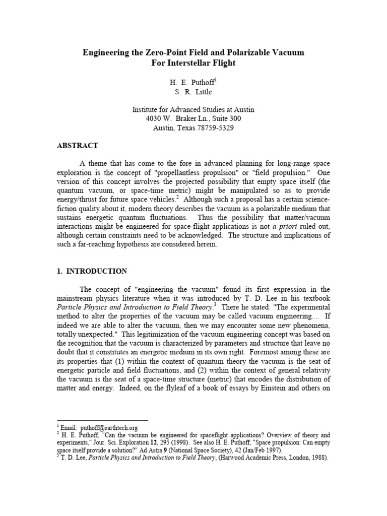 Engineering The Zero Point Field and Pol | PDF