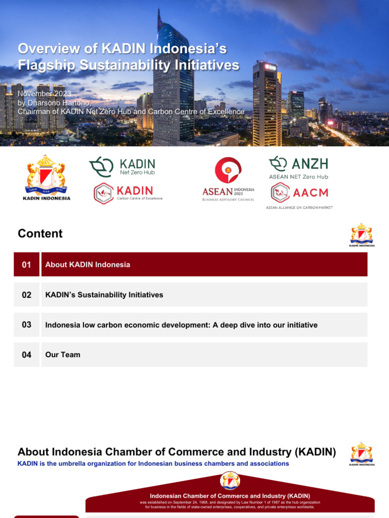 KADIN - Overview of Kadin Indonesia - S Flagship Sustainability Initiatives | PDF | Renewable ...