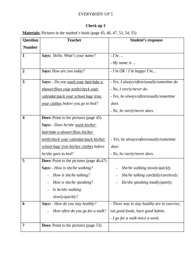 Check Up 3 Speaking UP5 v2 | PDF | Foods | Self-Improvement