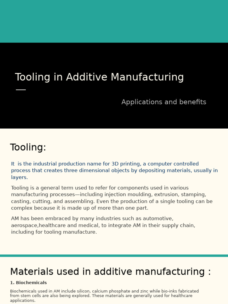 Additive Manufacturing in Tooling Applications | PDF | 3 D Printing ...