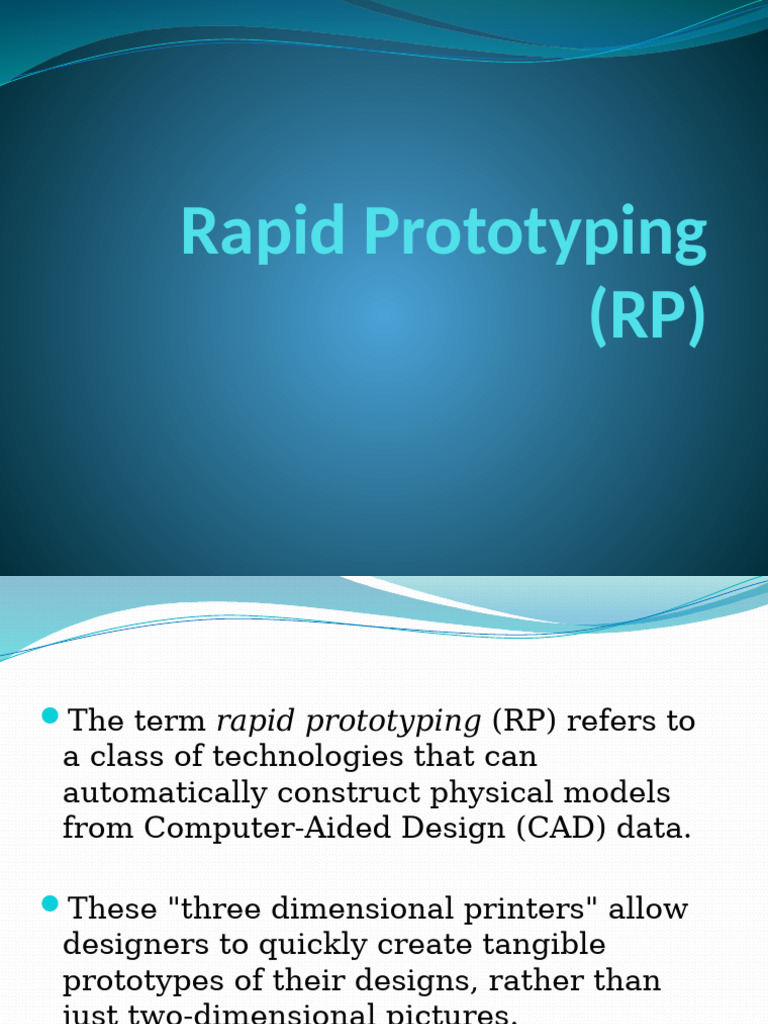 Rapid Prototyping (RP) | PDF | 3 D Printing | Materials