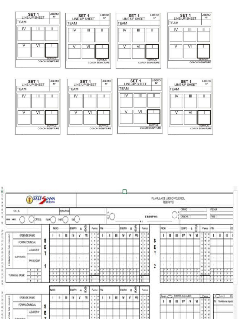 PLANILLAS DE VOLEIBOL | PDF