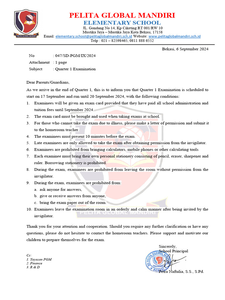 Q1 Exam - Grade 3M 1 | PDF
