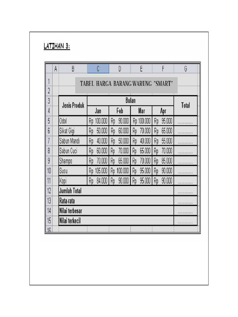 51 - Latihan EXCEL 3 | PDF