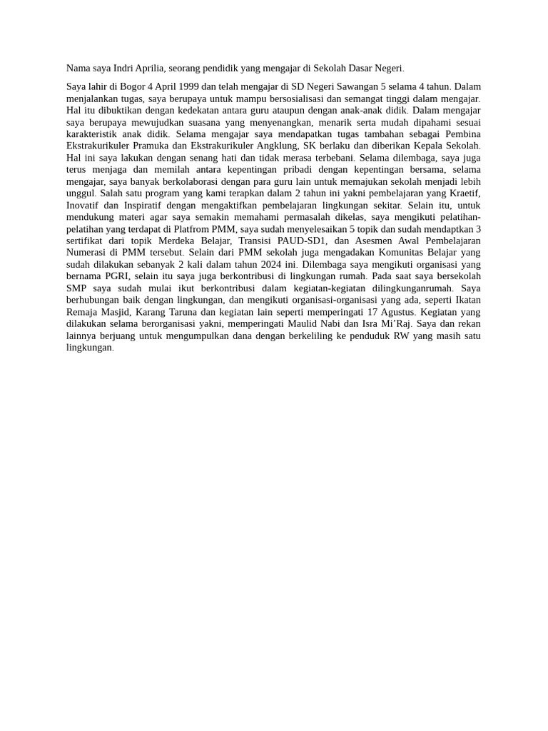 Essay Desk - Indri Aprilia | PDF