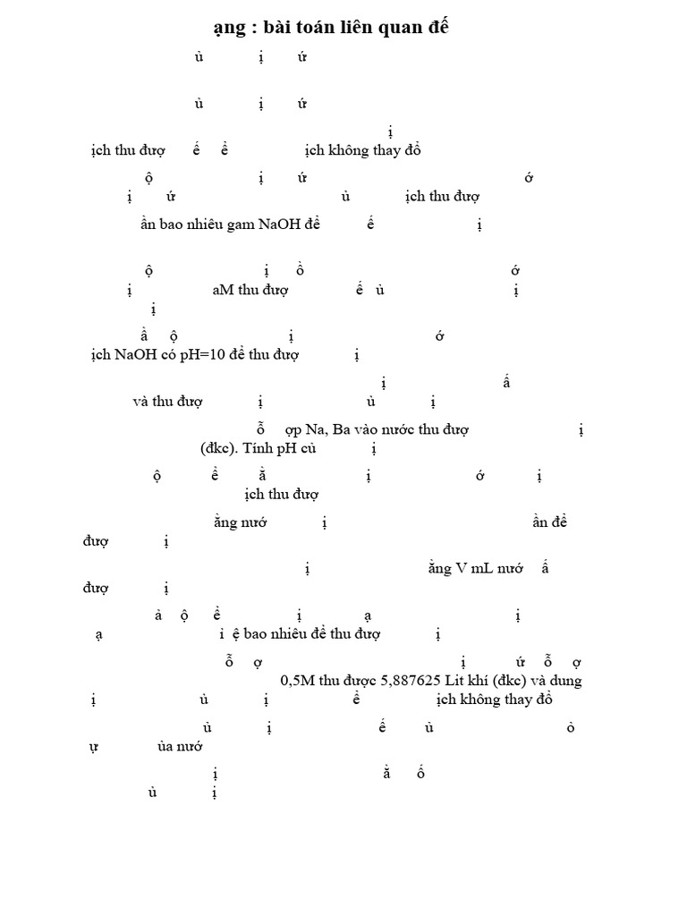 Bai Tap PH Dung Dich | PDF