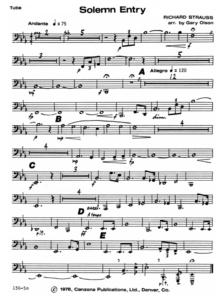 Solemn Entry - Tuba | PDF