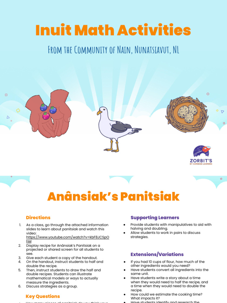 EN Culturally Relevant Math Activities Nain NL | PDF | Berry | Pancake