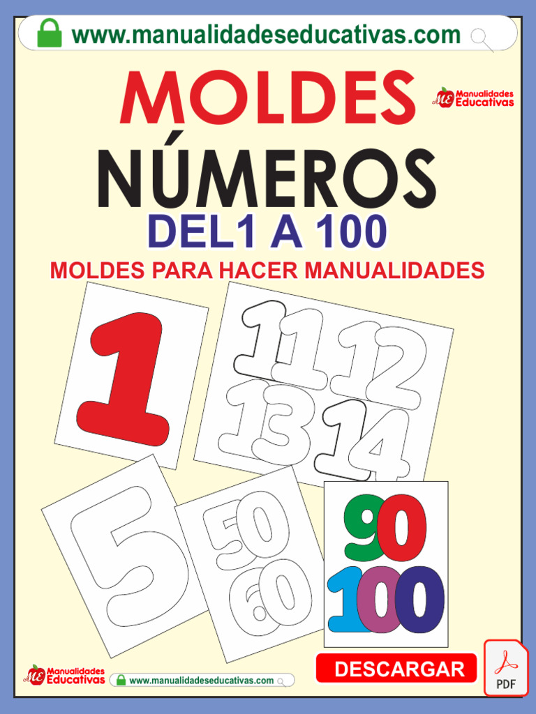 Moldes de Números Grandes para Imprimir | PDF