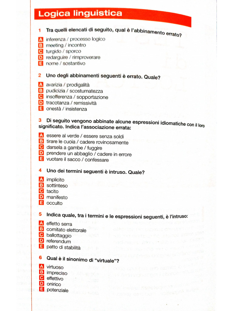 Esercizi Di Logica | PDF