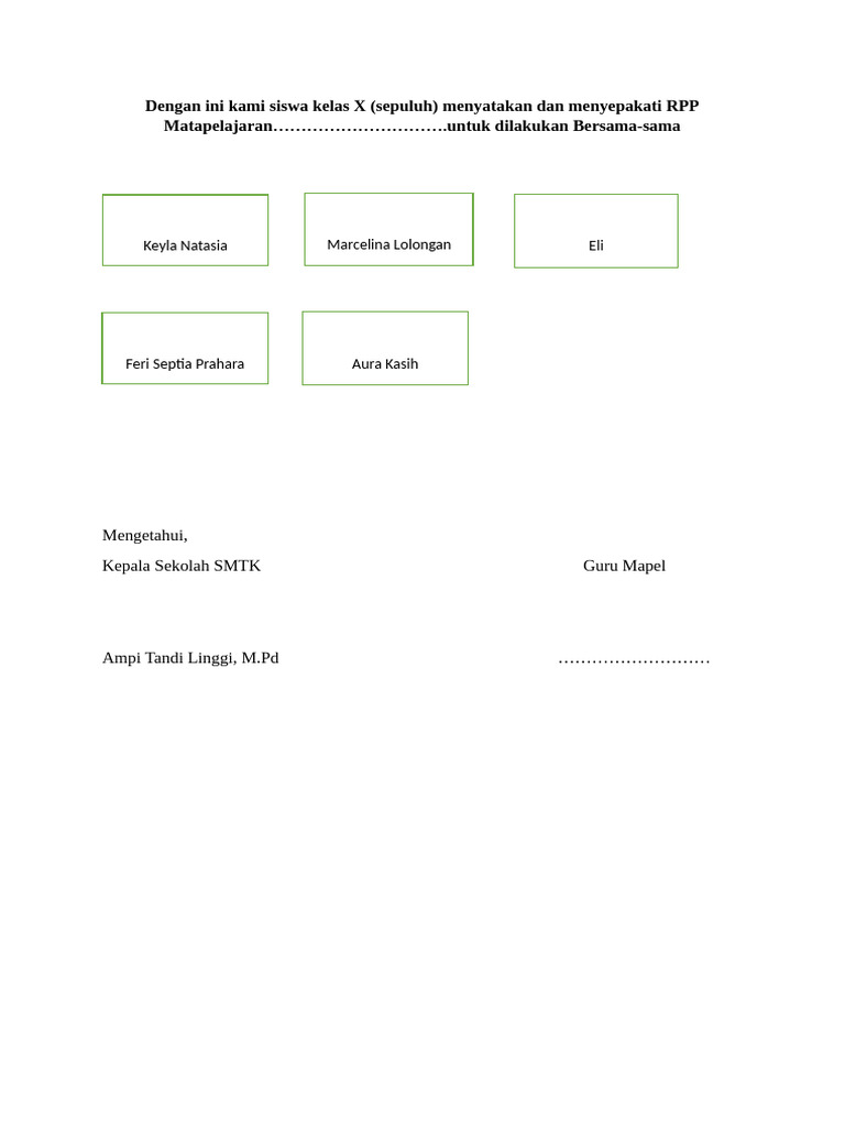 Tanda Tangan Siswa | PDF