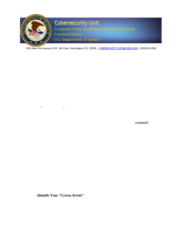 Criminal Division Guidance On Best Practices For Victim Response and ...