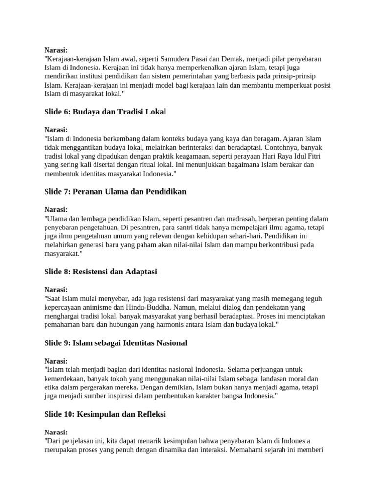 Narasi 1 Lengkap | PDF